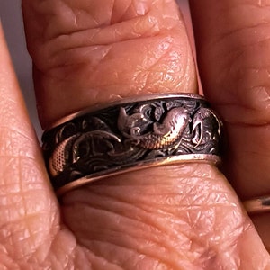 Hand Carved Flock of Elephant Ring, Unique Sterling Silver Engagement ...