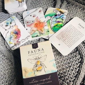 FAUNA INSPIRATION Illumination Cards 57 Animals Self Care Nature Deck ...