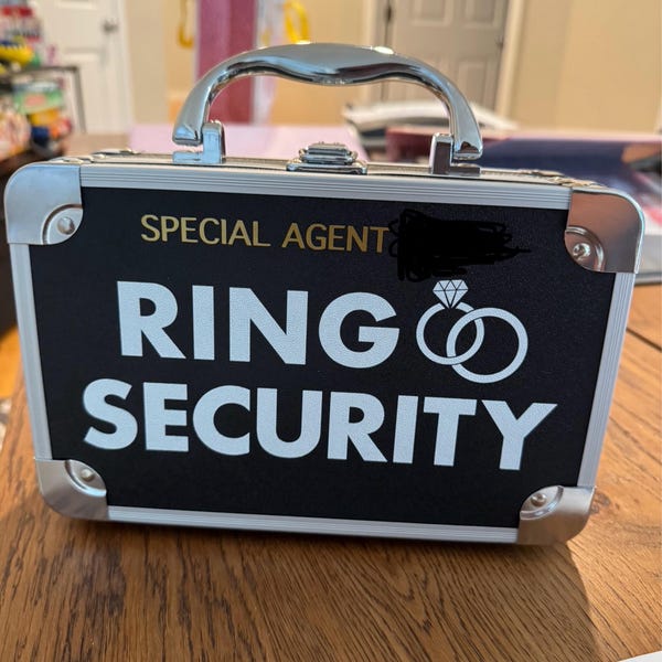 RING SECURITY Briefcase With Ring Holder Inside - Ring Bearer Case ...