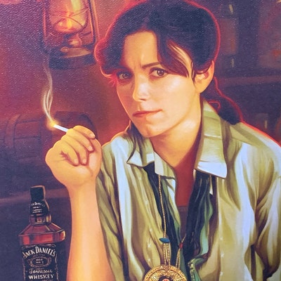 Limited Indiana Jones Marion Ravenwood Portrait 11x14 Textured - Etsy