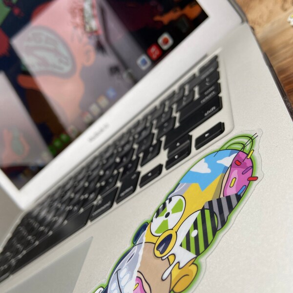 Radioactive Homer Vinyl Sticker the Simpsons Pop Art Stickers Laptop ...