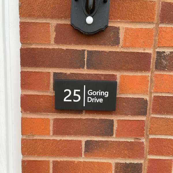 Quality Slate House Signs Name and Numbers Sign 20mm Thick and Size ...