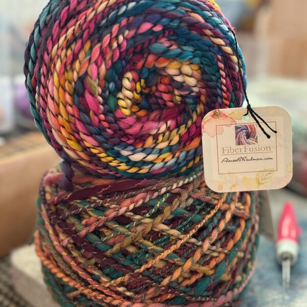 Art Yarn Bundle Mixed Fiber Novelty Textile DIY Craft Sampler Pack 10 ...