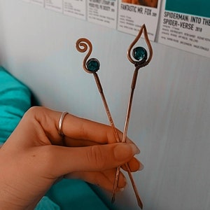 Copper Leaf Hair Stick, Elvish Fantasy Elven Leaf Wedding Hair ...