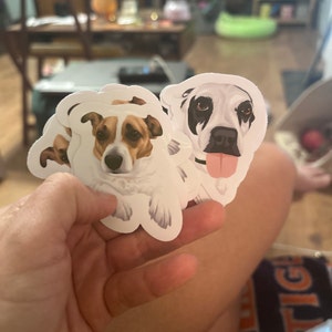 Personalized Dog Stickers Hand Drawn Custom Pet Sticker, Custom Dog ...