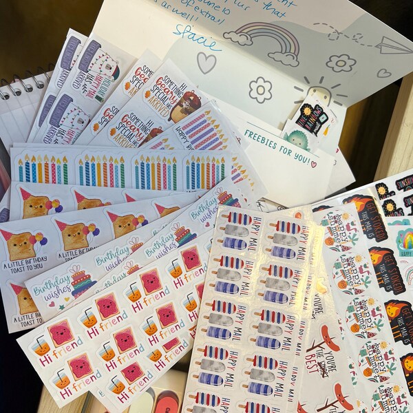 Rainbow Happy Mail Stickers, Envelope Stickers, Small Business Stickers ...