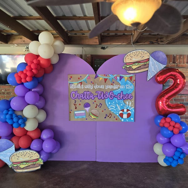 Way Down Yonder on the Chattatwochee Birthday Party Sign Digital ...