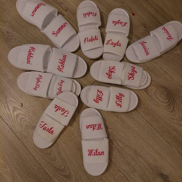 Personalised Sleepover Spa Slippers - Etsy