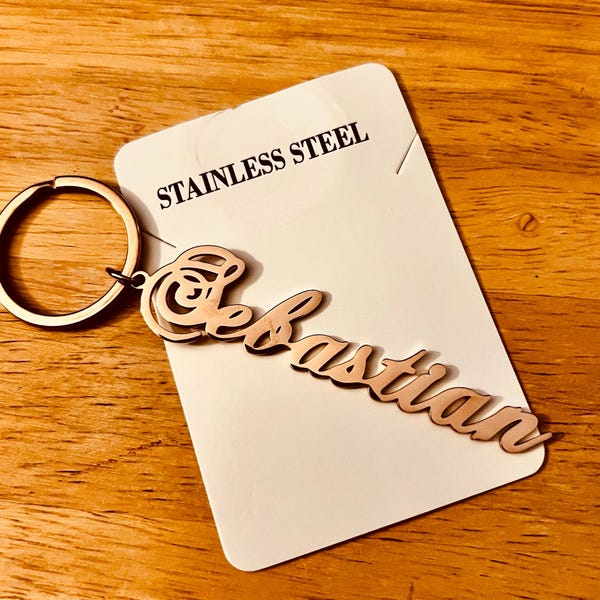 20 Font Styles Customized Keyring Stainless Steel Name Personalized ...