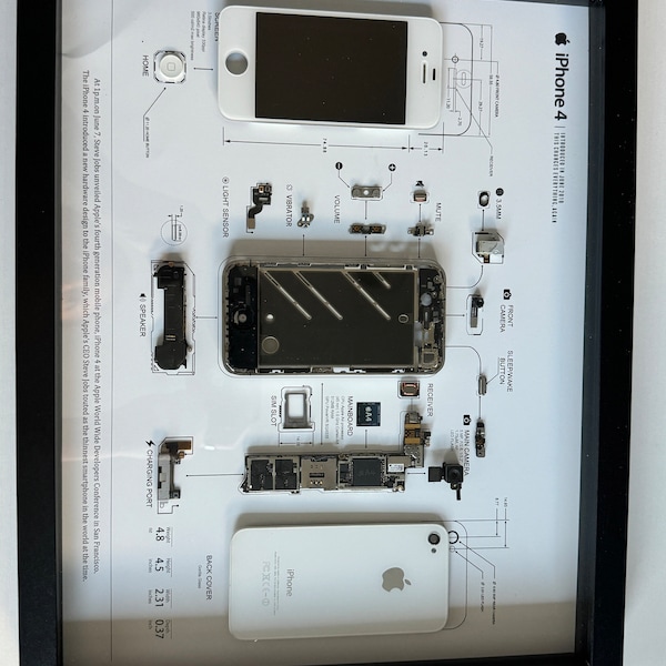Disassembled iPhone Art With Frame, Disassemble Art Frame iPhone 1 ...