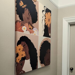 Black Woman Art Black Girl Reading Book Art Digital | Etsy