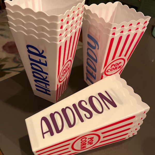 Personalized Popcorn Party Containers: Carnival Circus Theme - Etsy