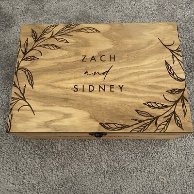 Wooden Walnut Oak Memory Keepsake Box Personalized Gift for Her, Girl ...