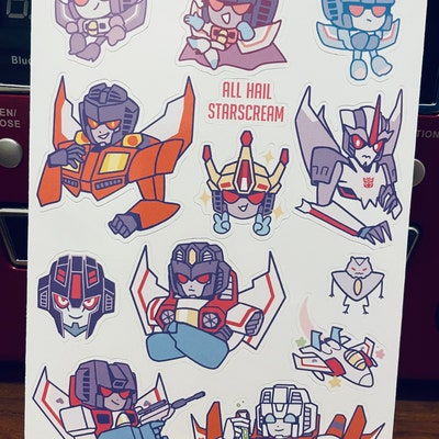 TF MTMTE TFA Starscream Sticker Sheets - Etsy