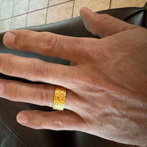 24k Gold Donut Ring. 5mm Solid Yellow Gold 9999 Gold Dome Ring ...