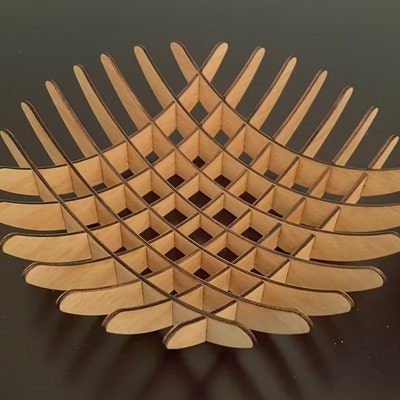 Fruit Bowl Laser Cut Plywood SVG DXF Decorative Dish Multiple Sizes ...