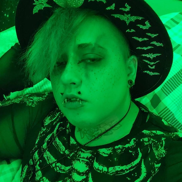 Floppy Fadora Moon Phases & Snakes Hats | Witchy Spooky Hats Moon ...