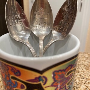 It's Always Tea Time Spoon For Tea Stamped Silver | Etsy