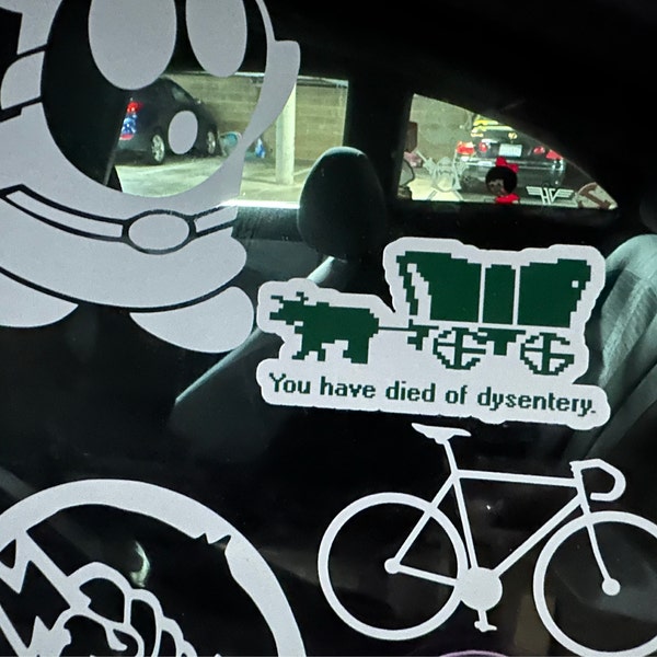 Waterproof Vinyl Oregon Trail Sticker, Retro Gaming 1980s Sticker Decal ...