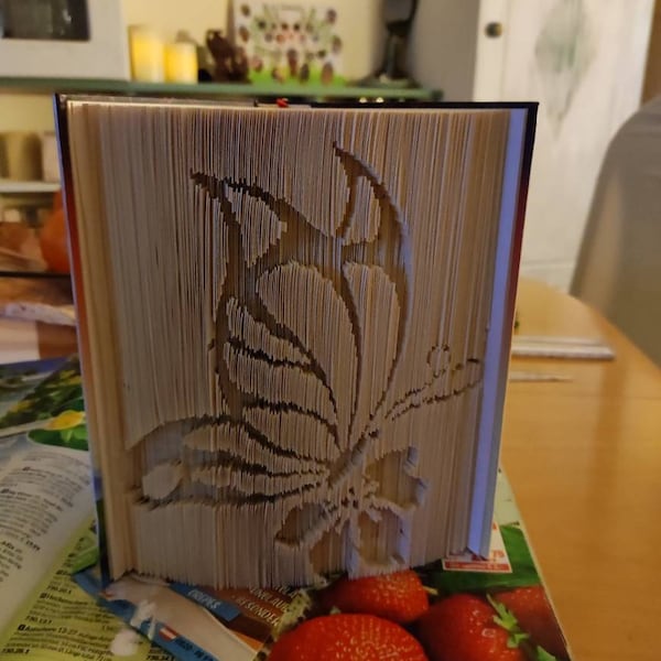 Pattern Only - Flowers Book Folding - Cut and Fold - Book Folding ...