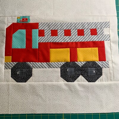 PDF Quilt Block Pattern Fire Truck Vehicle Quilt - Etsy