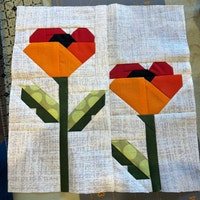 Poppies Spring Flower Poppy Quilt Block Pattern PDF - Instructions for ...