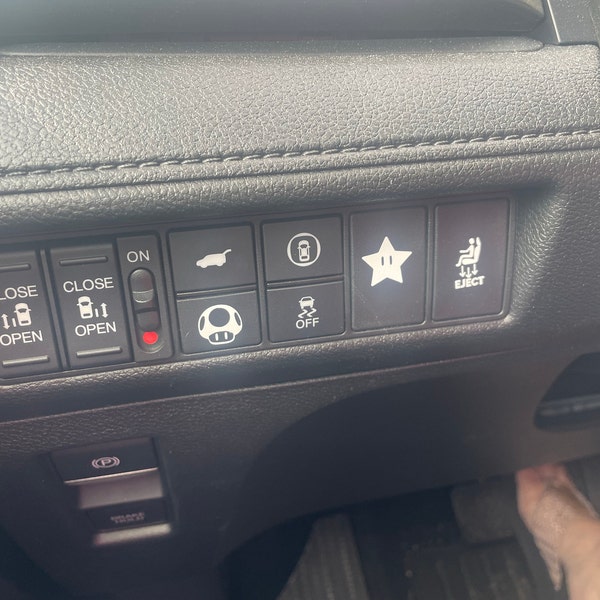 Blank Car Button Decal, Eject Passenger Button Decal, Blank Buttons ...