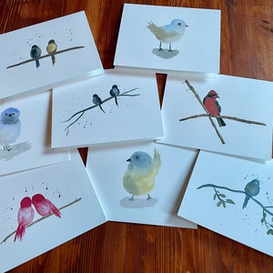 Custom Watercolor Birds Cards Variety Set Watercolor Bird - Etsy