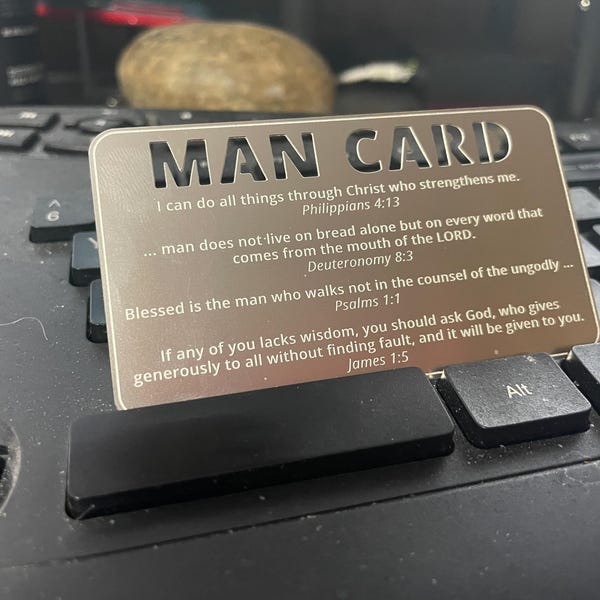 Man Card - Individual Card - Etsy