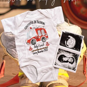 Personalized Firefighter Pregnancy Announcement, Little Firefighter ...