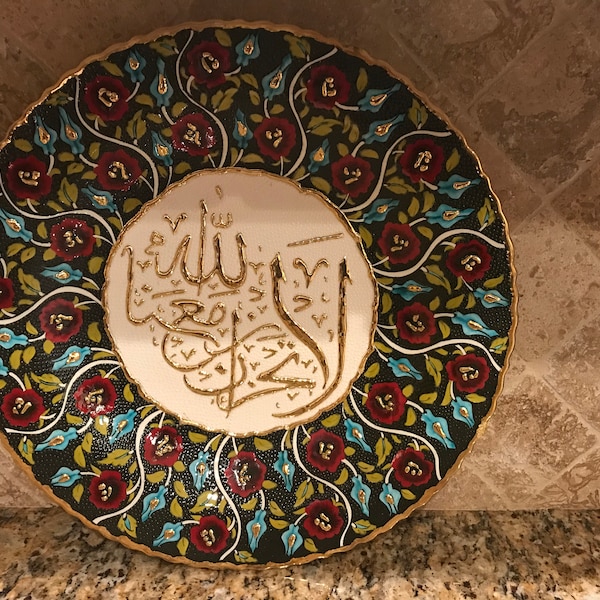 Handmade Unique Turkish Ceramic Classic Iznik Mihrimah Design Plate 40 ...