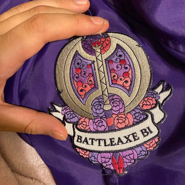 PREORDER: Battleaxe Bi Embroidered Patch - Etsy