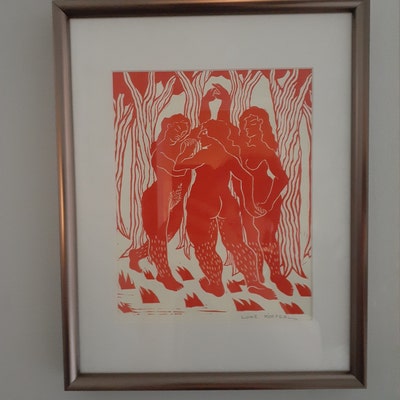 The Dance Linocut - Etsy