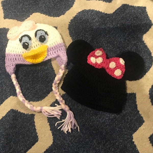 Daisy Duck Inspired Hat/ Crochet Daisy Duck Hat/ Available in Newborn ...