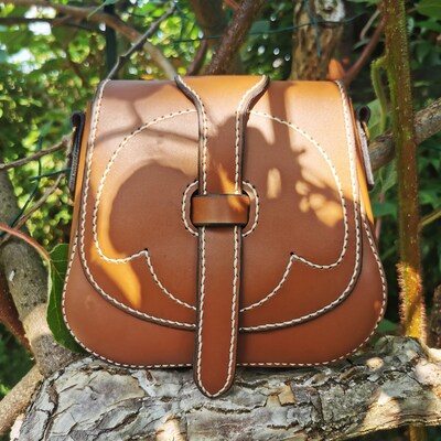 Medieval Crossbody Bag Leather Pattern PDF Belt Bag Digital Template - Etsy