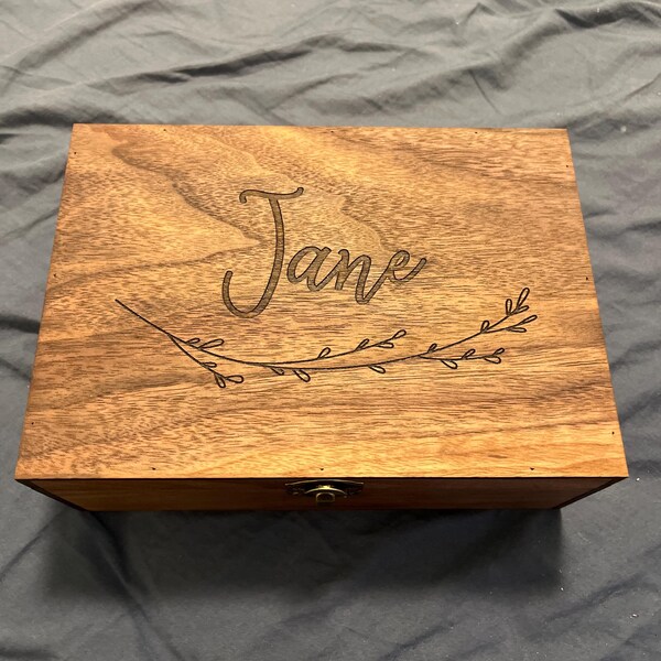 Memory Wooden Keepsake Box - Christmas Personalized Gift for Girlfriend ...