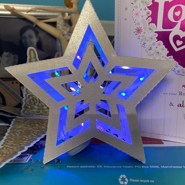 3D Star lantern, Christmas decoration, tealight SVG CUTTING FILE ...