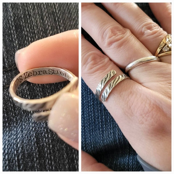 Personalized Date Wrap Ring, Anniversary Wrap Ring, Wedding Day Ring ...