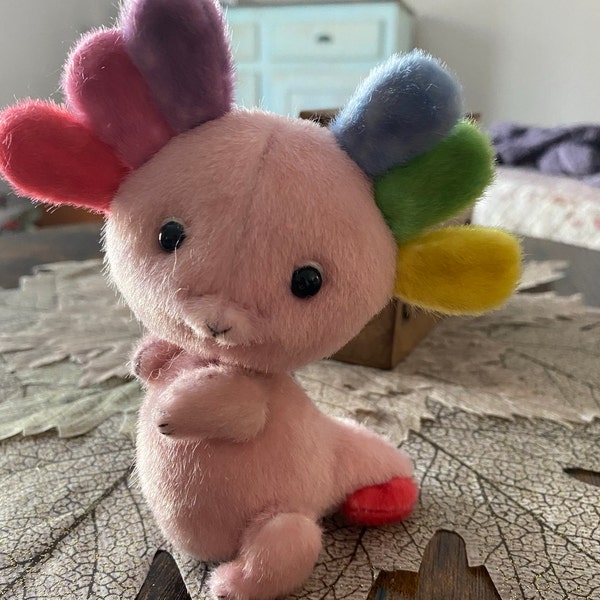 Axolotl Sewing KIT Printed Pattern, Stuffed Toy Axolotl , Dragon Like ...