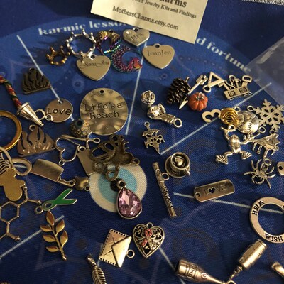 Random Assortment of Blemished Charms and Findings 2 Ounce Bag Item ...