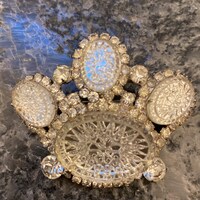 Signed Trifari Very Formal Palm Leaves With Faux Pearls and Gold Tone ...