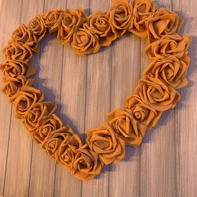 Wooden Hanging Rustic Shabby Chic Foam Rose Heart Plaque Grey Home ...