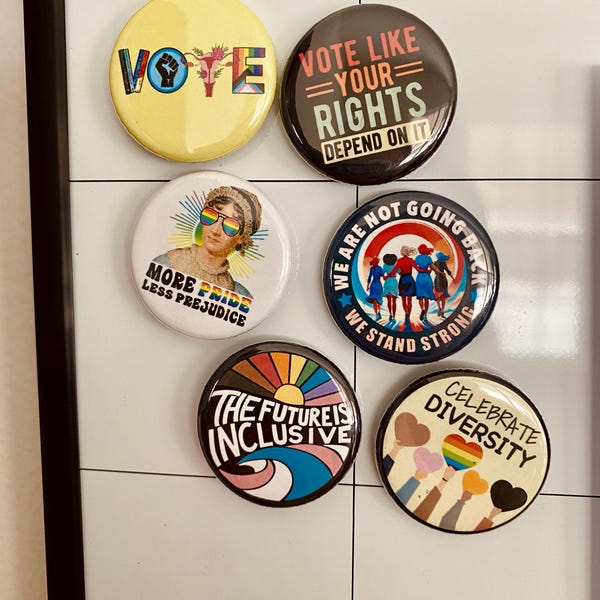 Inclusive Button or Magnet, Inclusivity, Trans Pin, Trans Button, We ...