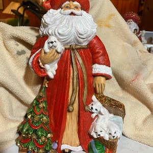Ready to Paint Renaissance Santa Holding Wreath Pine Cone Hat Heart ...