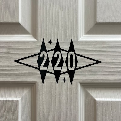 Astro Atomic Diamond DECAL Mailbox Address Numbers Retro Mid Century ...