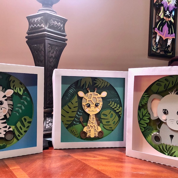 Blank Square Shadow Box Frame SVG for Layered Artwork Paper Art. 3d ...