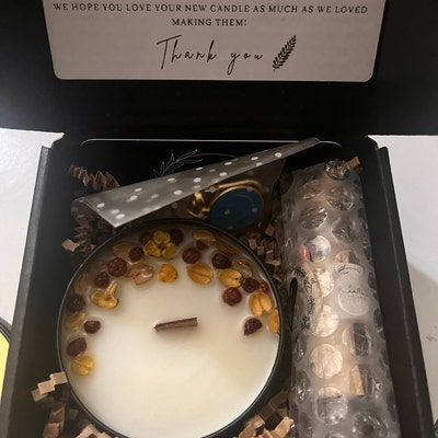 7 Oz Handmade Soy Candle and Wax Sachet Gift Box Mothers Day Candle ...