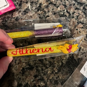 Valentines Day Gift for Her Personalized Glitter Gel Refillable Ink Pen ...