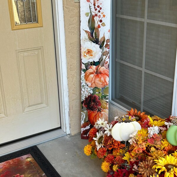 Hello Fall Porch Sign Front Porch Fall Welcome Sign With Vintage Autumn ...