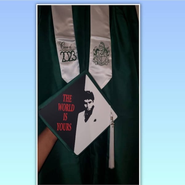 Grad Cap Topper the World is Yours - Scarface , Graduation Cap ...